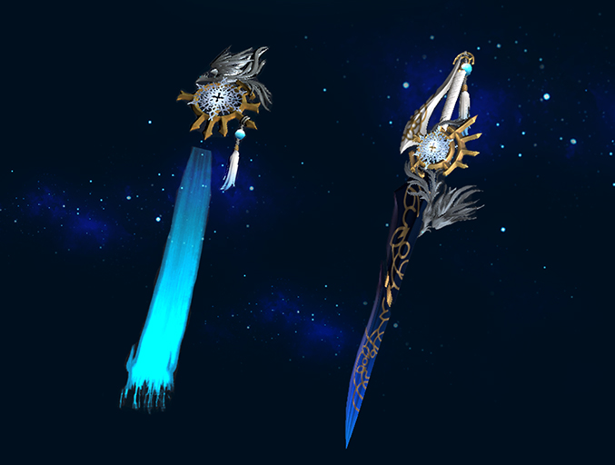 Pure White Outfit & Illusion Weapons : Blade & Soul NEO